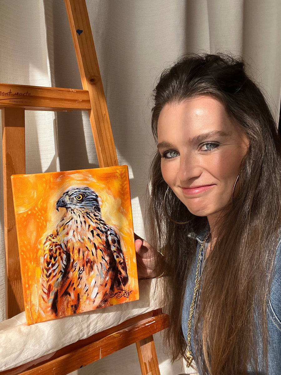 'Red Goshawk' - Oil Painting – SARAH SLATER